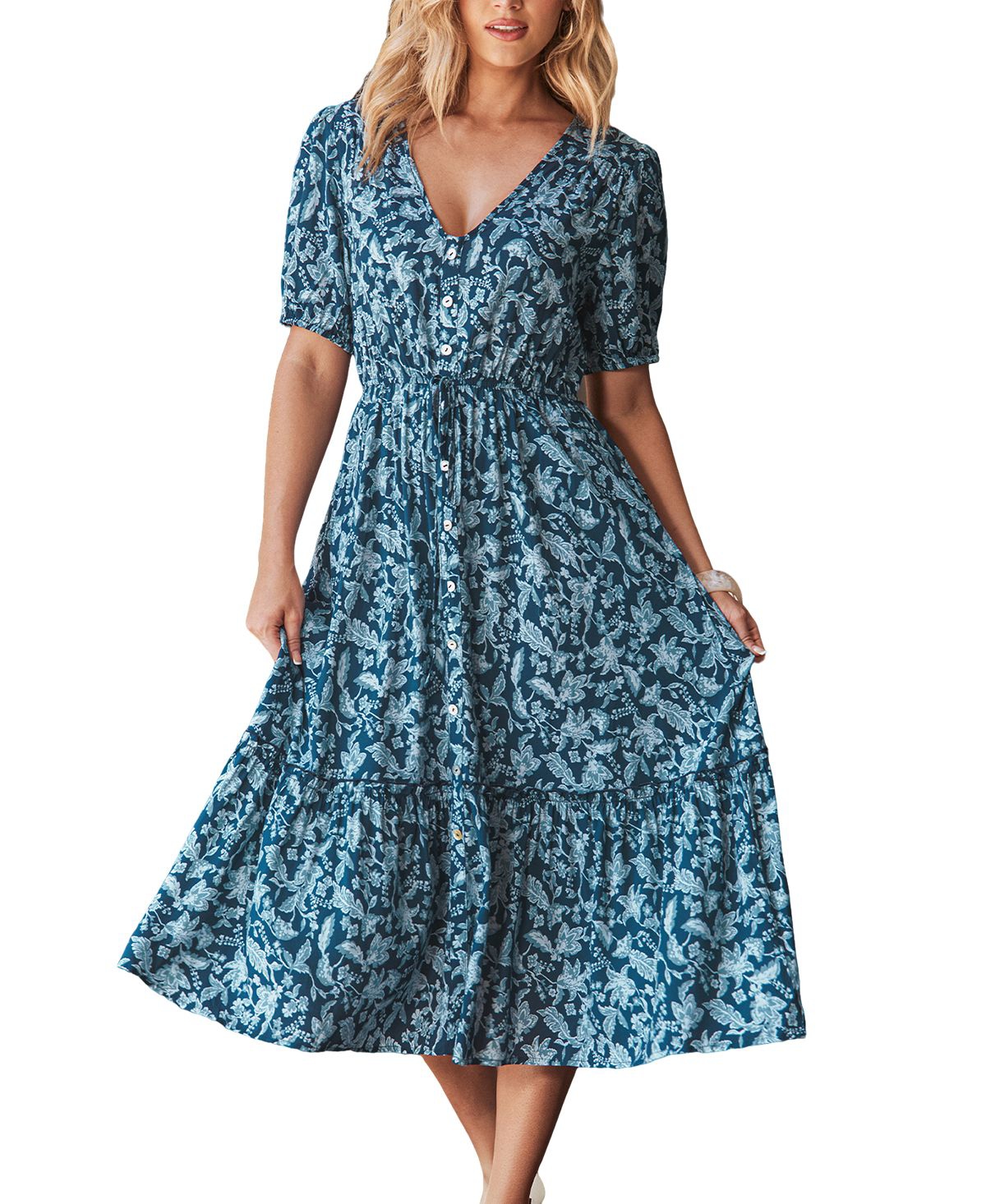 Click here for Cupshe Womens True to You Floral Midi Beach Dress... prices