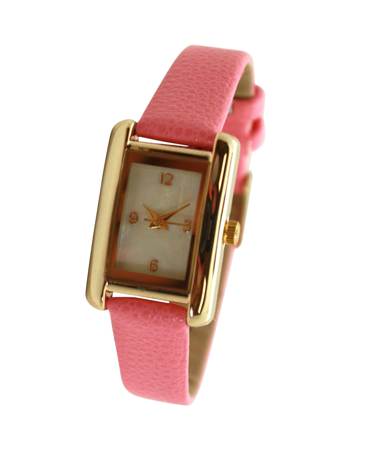 Click here for Olivia Pratt Pink Thin Gold Square Face Solid Faux... prices