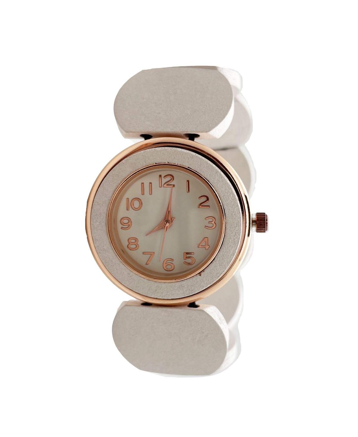 Click here for Olivia Pratt White Stretch Wooden Watch - White prices