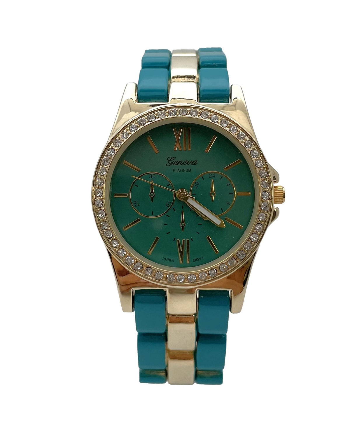 Click here for Olivia Pratt Teal Thin Rhinestones Bezel Colorful... prices