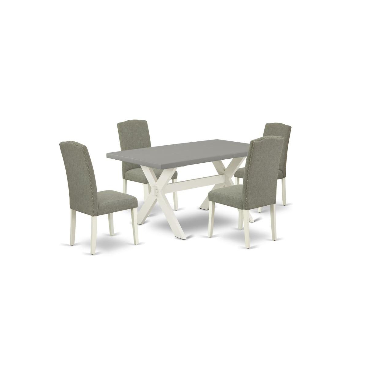 Click here for East West Furniture 5-Piece Modern Rectangular Tab... prices