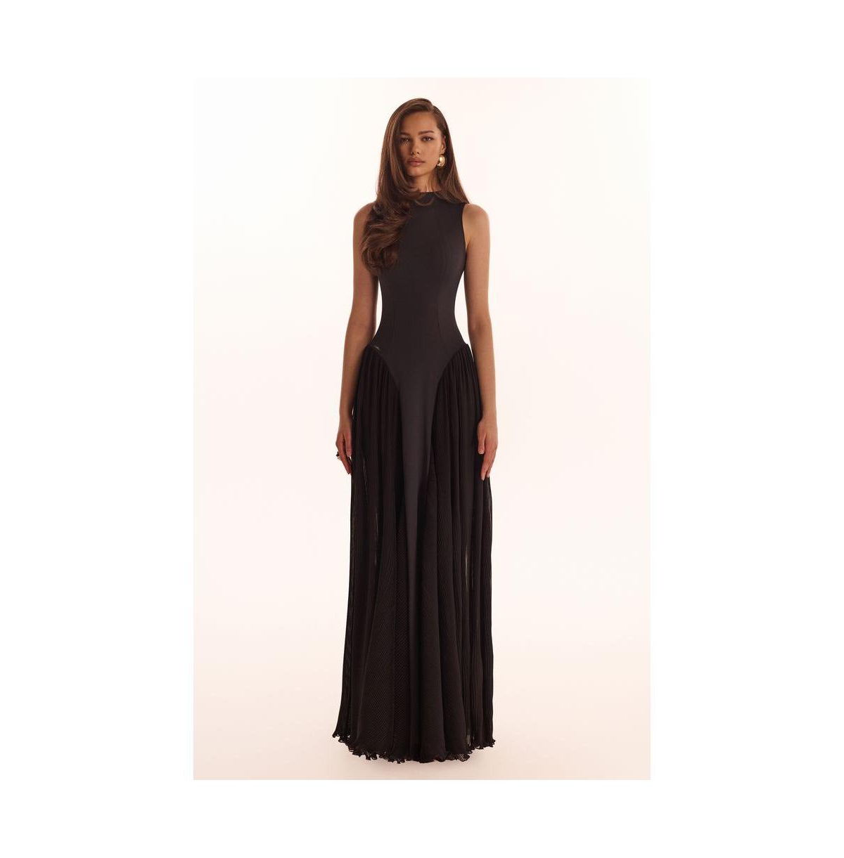 Click here for Milla Womens Elegant mock neck maxi dress - Black prices