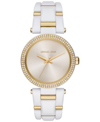 Michael Kors Women's Two-Tone Stainless Steel and Acetate Bracelet ...