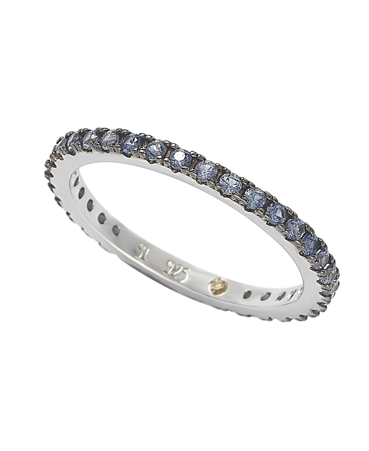 Click here for Suzy Levian Sterling Silver Sapphire Single Row Et... prices