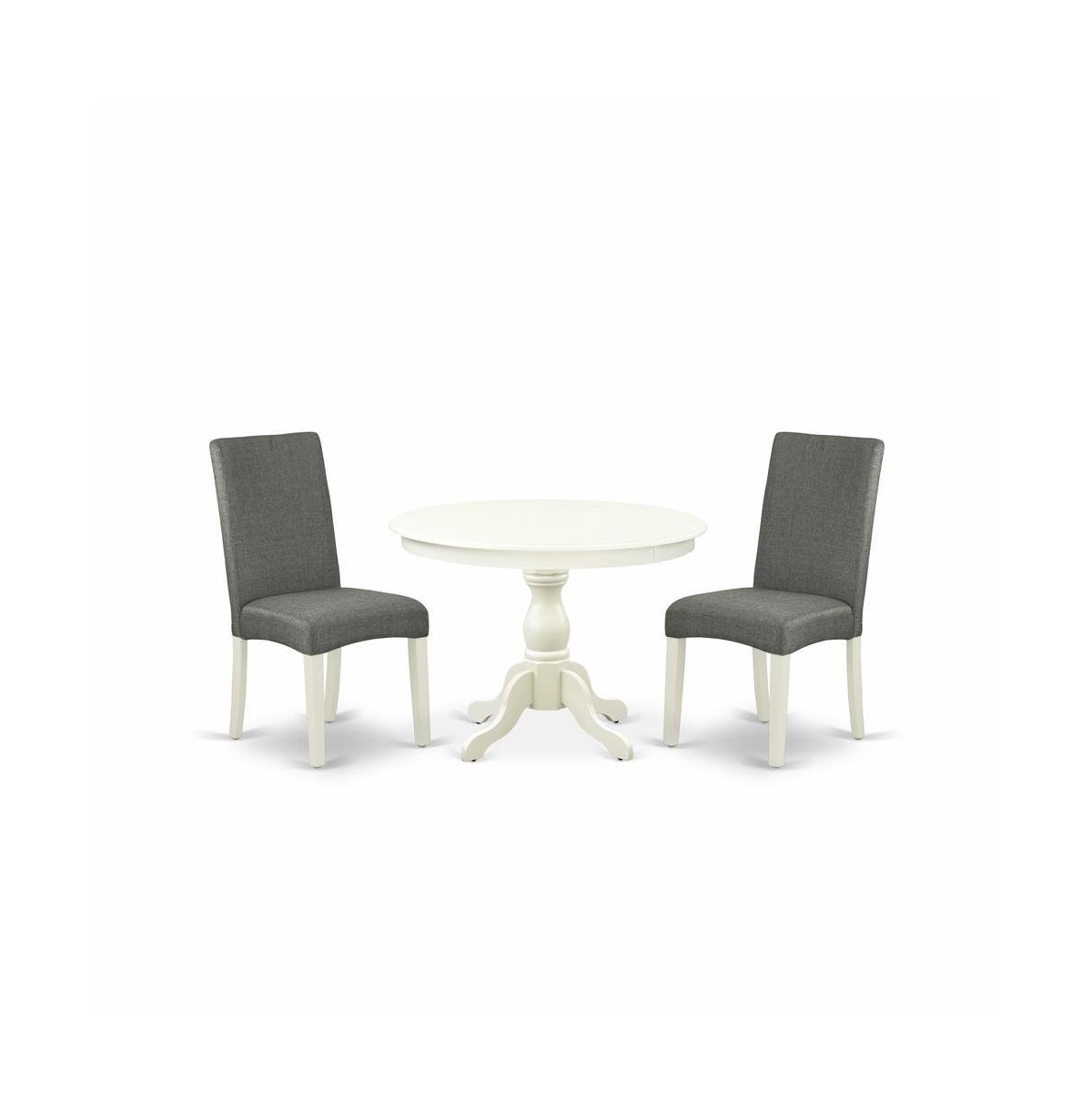 Click here for East West Furniture 3 Piece Dining Table Set - Lin... prices