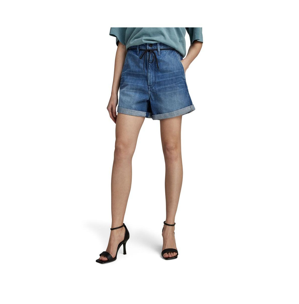 Click here for G-Star Womens Lintell Denim Shorts - Faded caribbe... prices