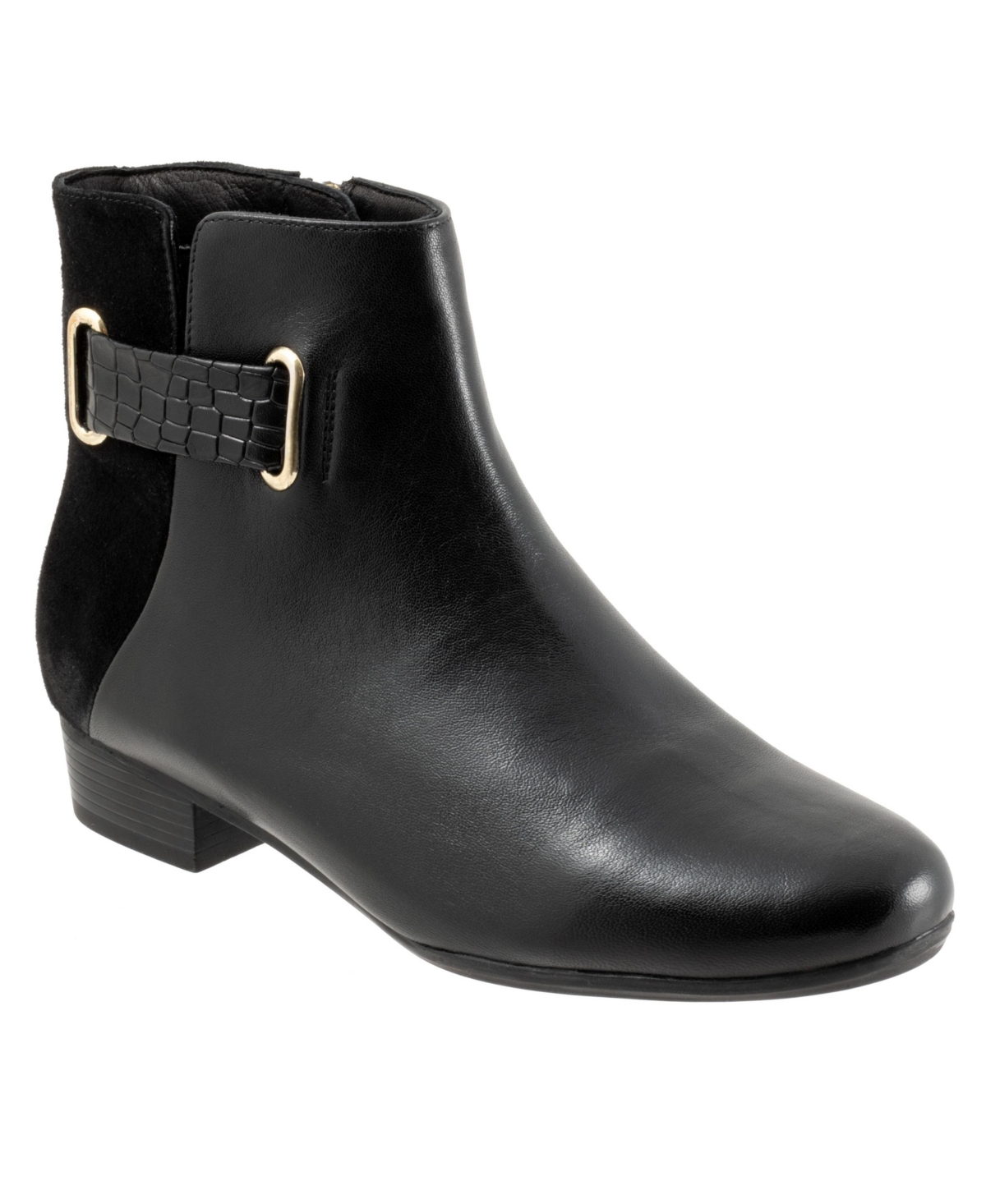 Trotters Maxwell Boot - Black/black suede