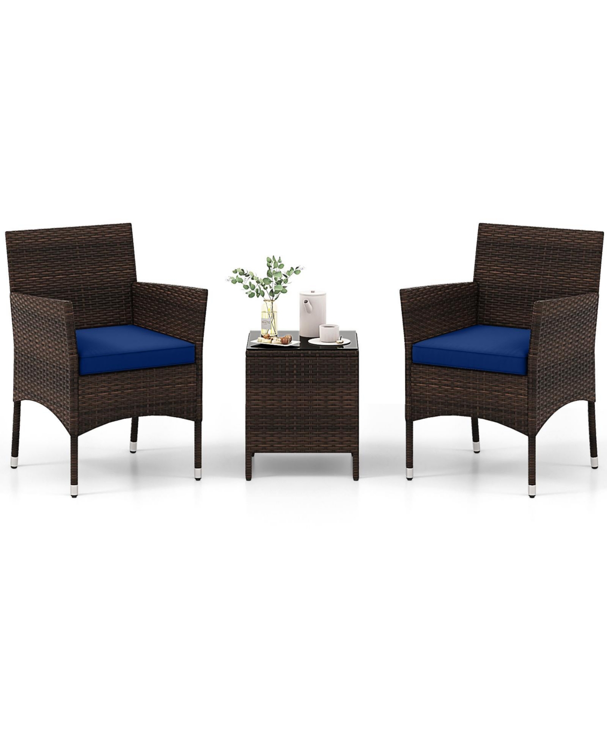 Click here for Slickblue 3-Piece Patio Conversation Set with Cush... prices