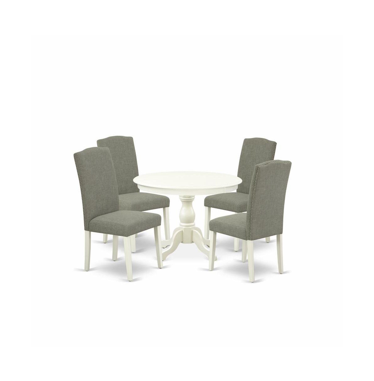 Click here for East West Furniture 5 Piece Dining Table Set - Lin... prices