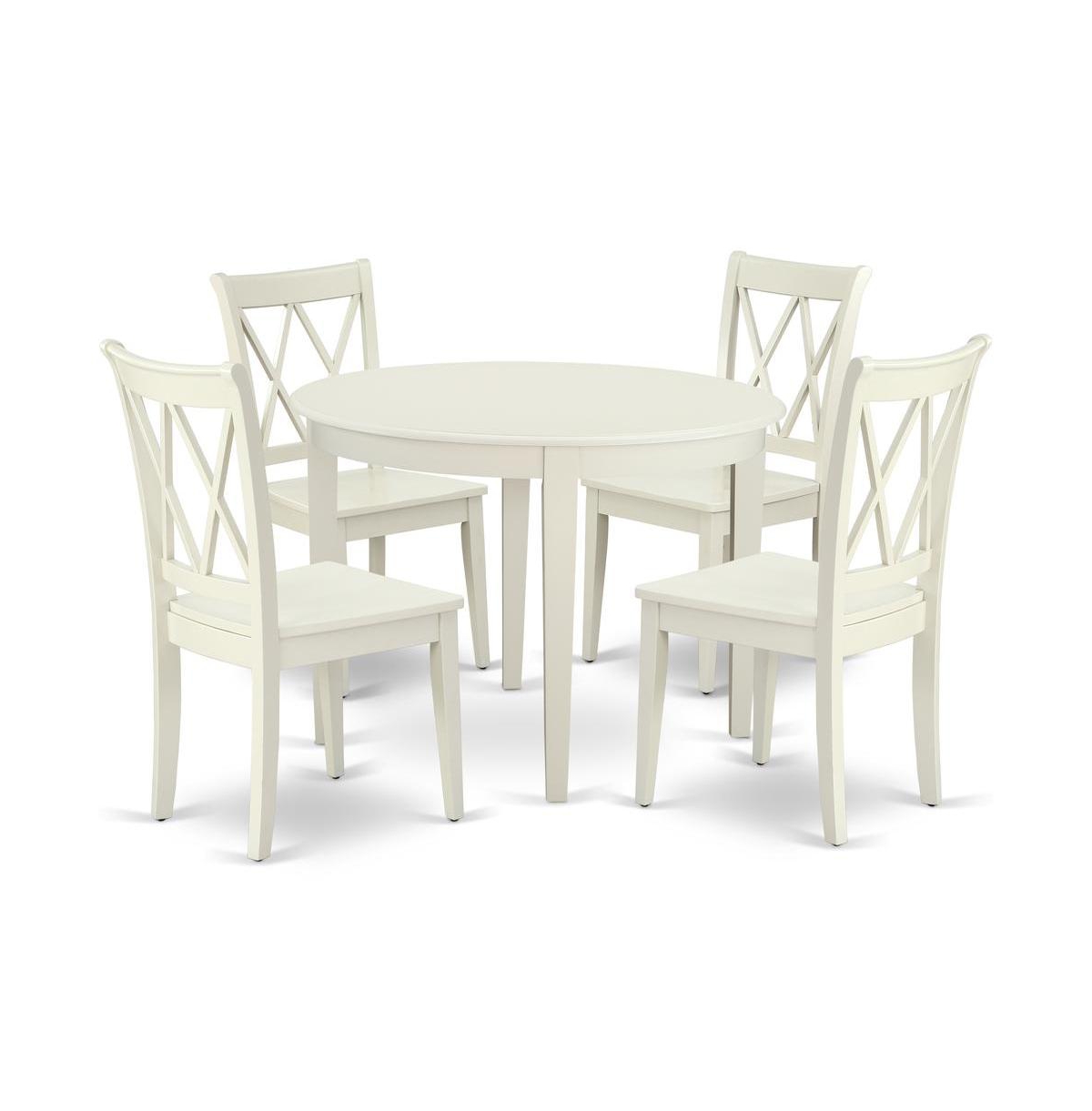 Click here for East West Furniture Dining Room Set Linen White -... prices