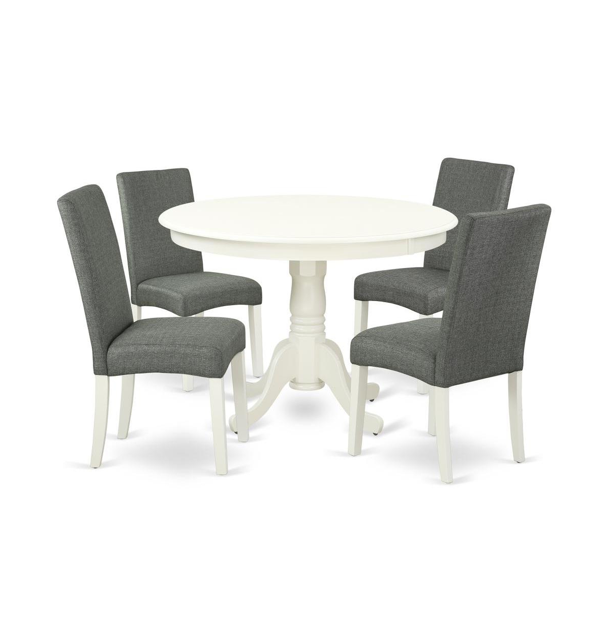 Click here for East West Furniture Dining Room Set Linen White -... prices