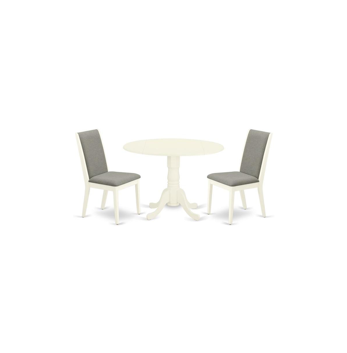 Click here for East West Furniture Dining Room Set Linen White -... prices