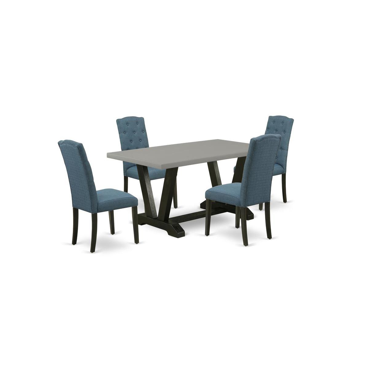 Click here for East West Furniture 5-Pc Dinette Room Set - 4 Padd... prices