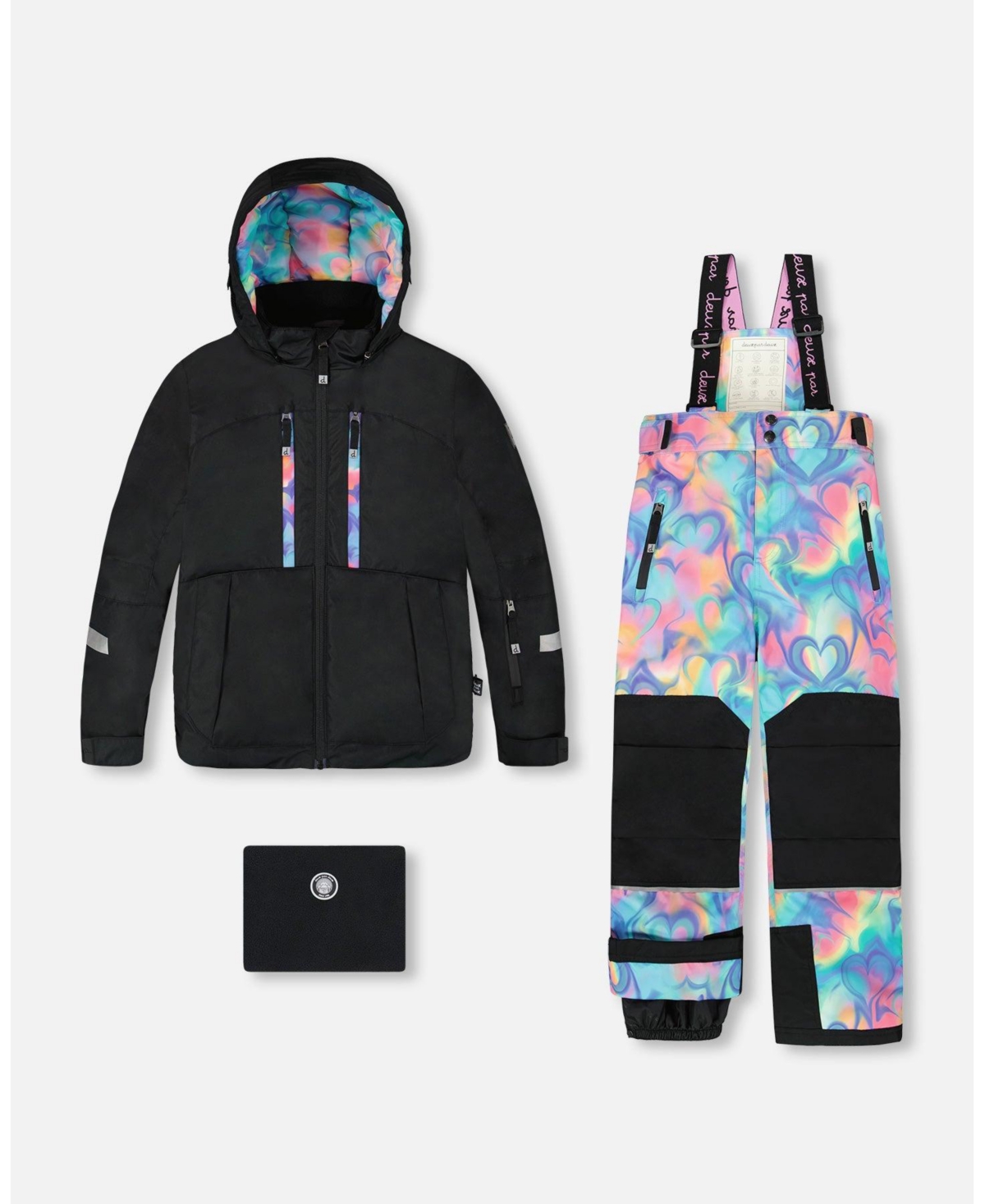 Click here for Deux par Deux Girl Two-Piece Teknik Snowsuit Rainb... prices