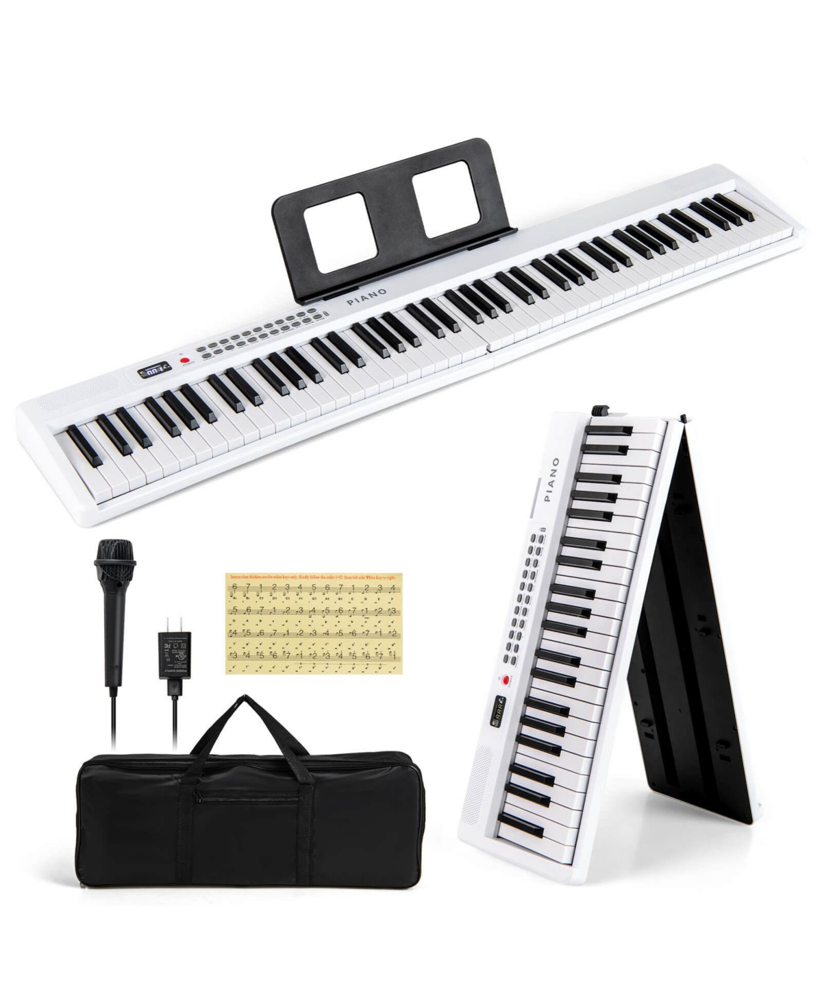 Click here for 88 Key Folding Piano Keyboard with Wireless Midi D... prices