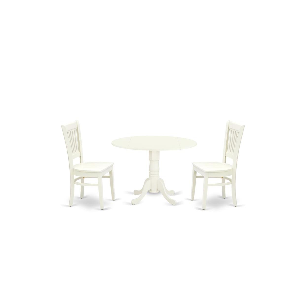 Click here for East West Furniture 3-Piece Dining Table Set- 2 Ki... prices