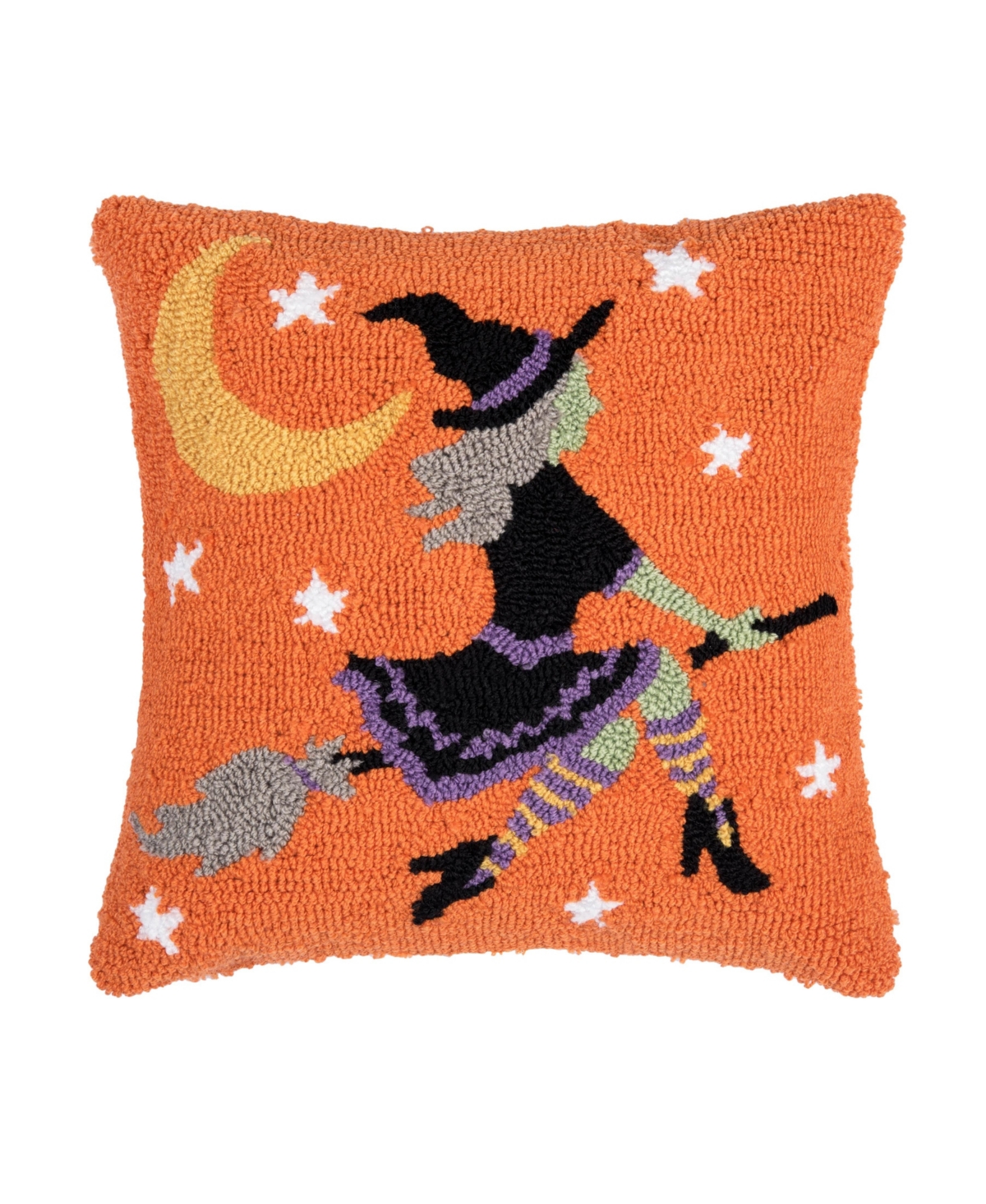 Click here for Witch Moonlight Hooked Throw Pillow  16" x 16... prices