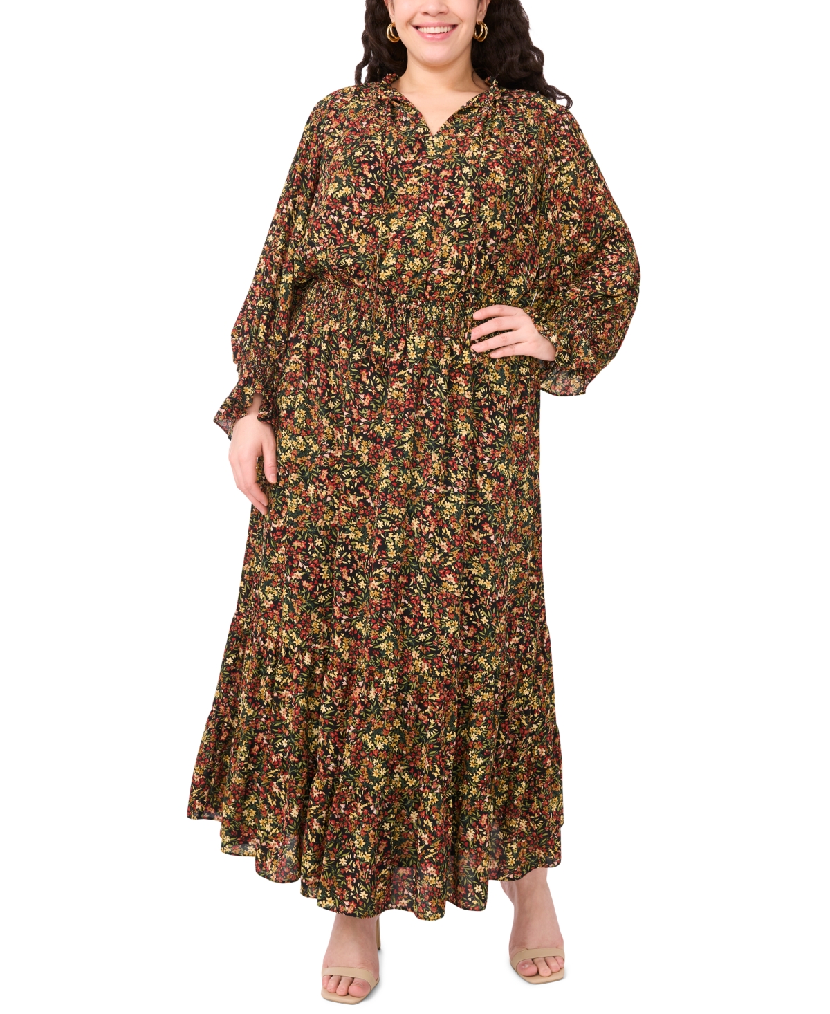 Click here for Vince Camuto Plus Size Long Sleeve Smocked Waist M... prices