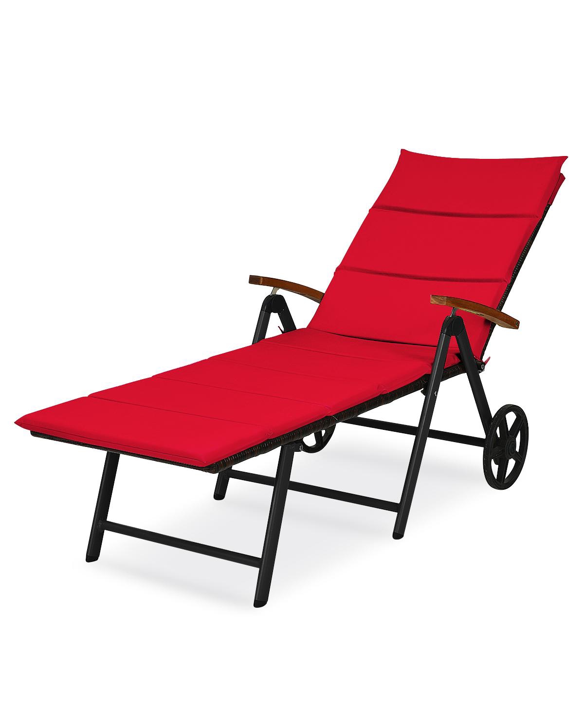 Click here for Gymax Folding Patio Rattan Lounge Chair Chaise Alu... prices