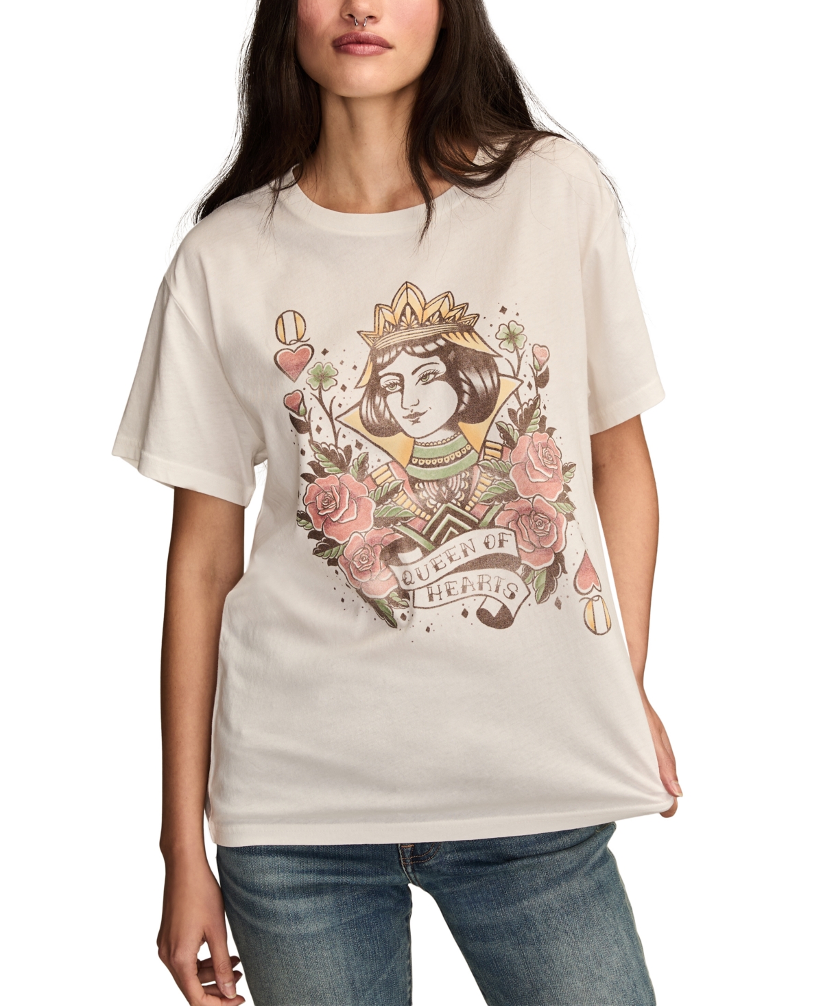 Click here for Lucky Brand Womens Tattoo Queen Classic Crew Neck... prices
