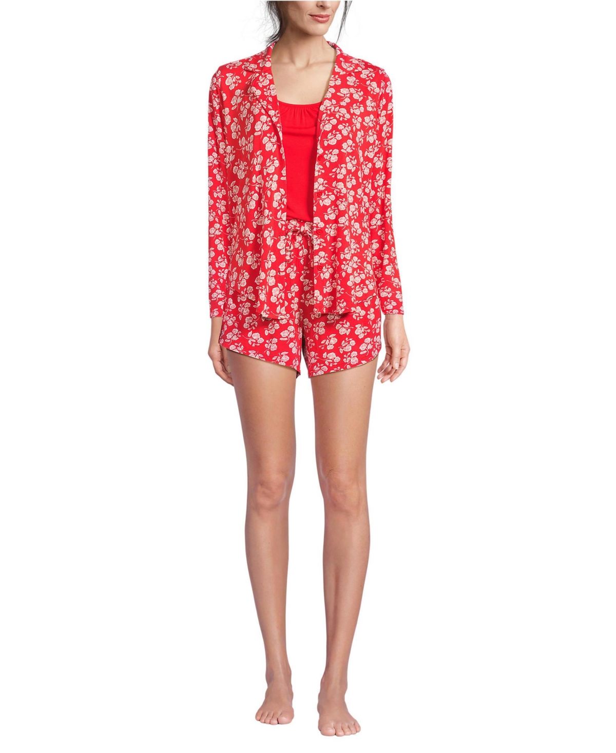 Click here for Lands End Womens Cooling 3 Piece Pajama Set - Long... prices