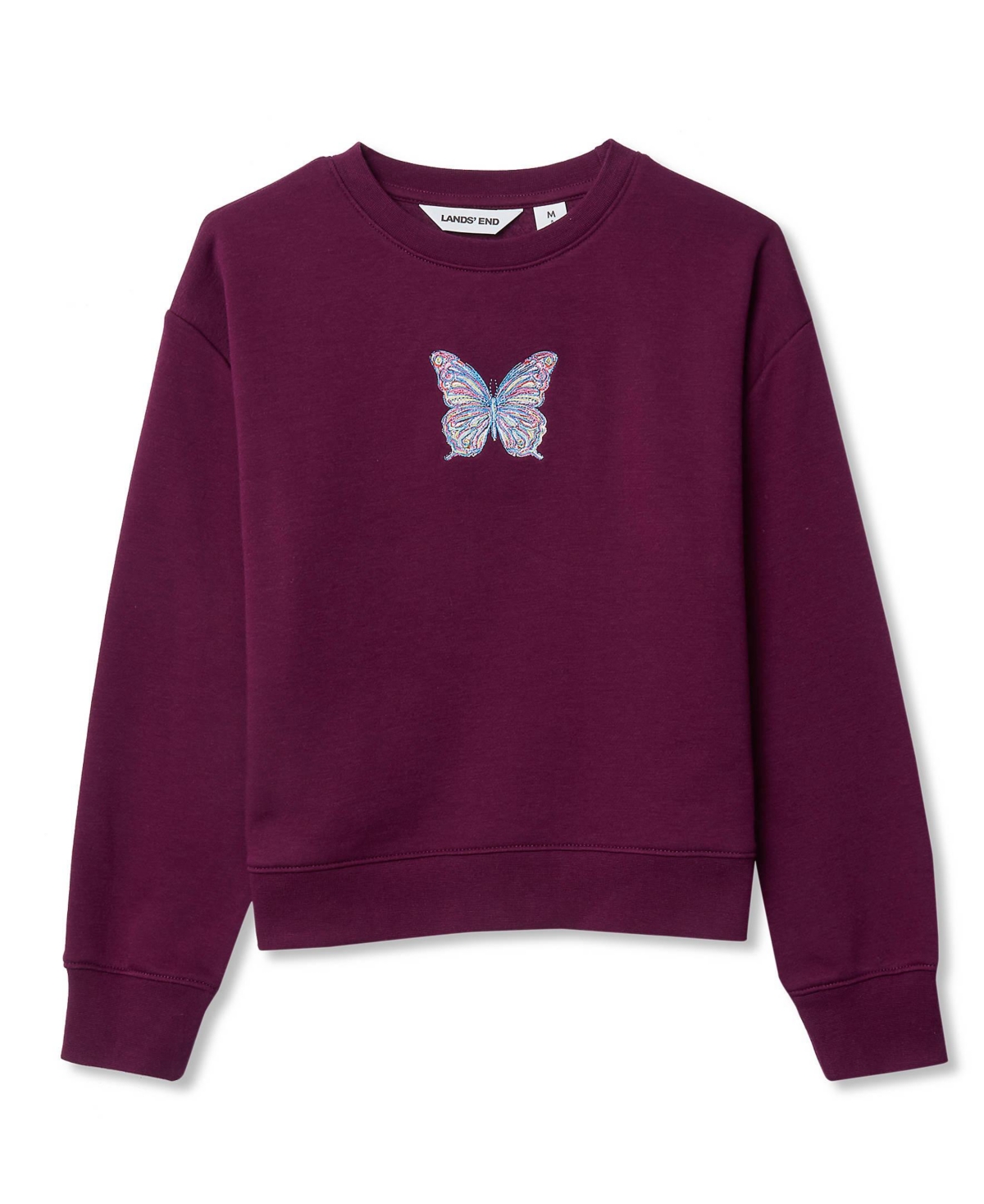 Click here for Lands End Girls Crew Neck Embroidered Sweatshirt -... prices