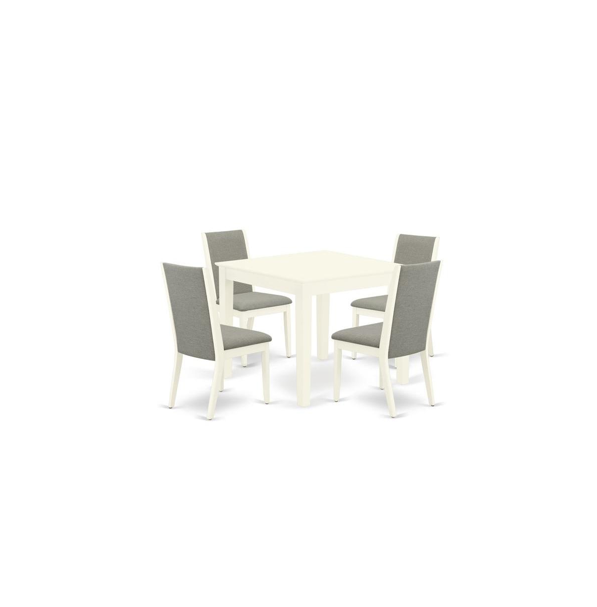 Click here for East West Furniture Dining Room Set Linen White -... prices