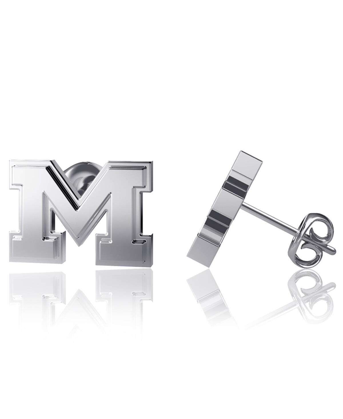 Click here for Dayna Designs Michigan Wolverines Silver Post Earr... prices