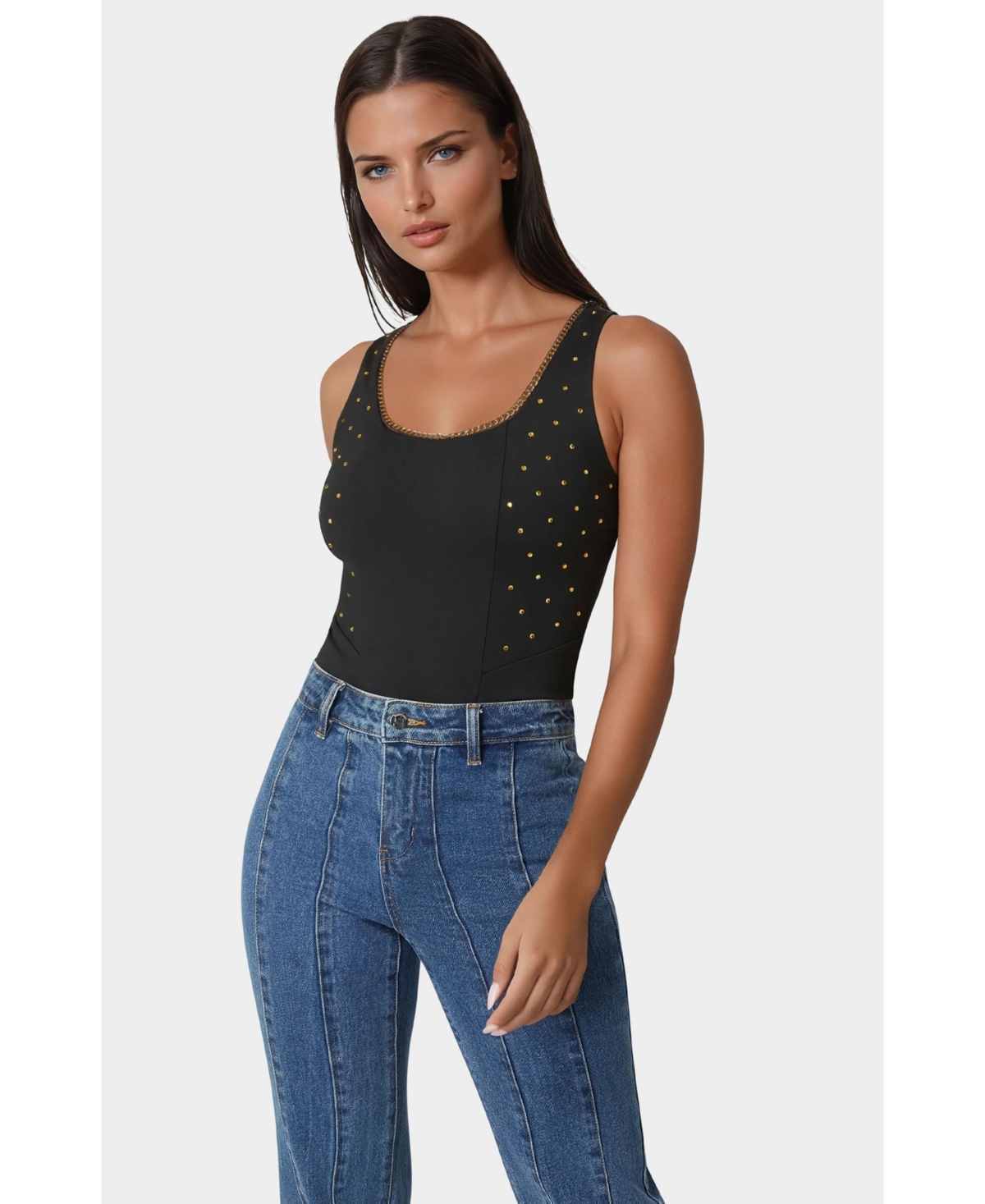 Click here for Bebe Embellished Bodysuit - Black prices