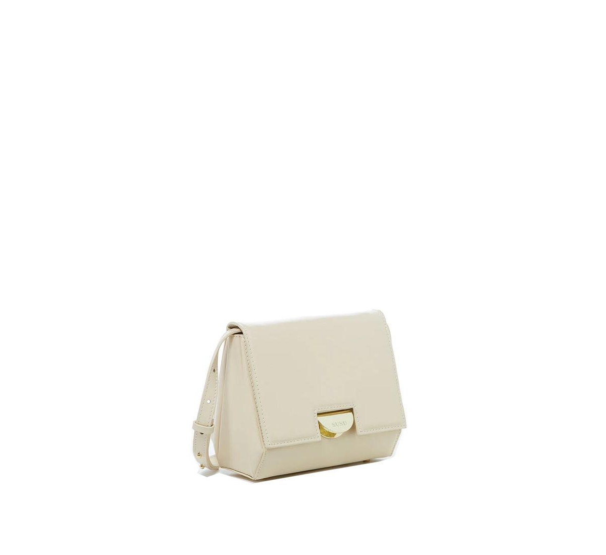 Click here for Susu Leather Saddle Bag Off White Crossbody Purse... prices