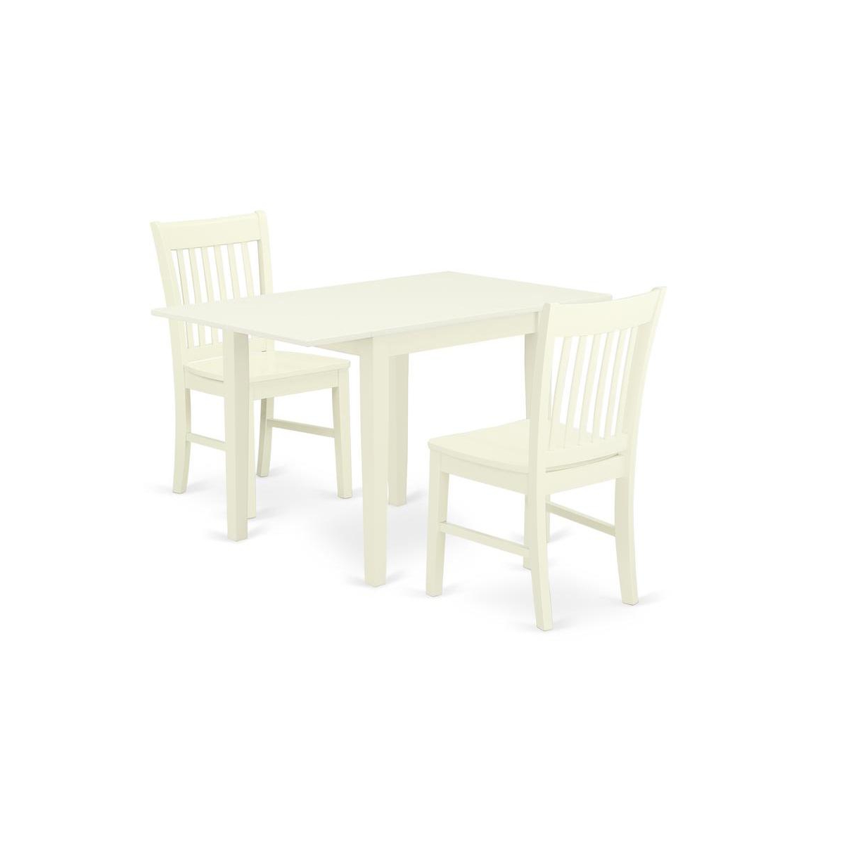 Click here for East West Furniture Dining Room Set Linen White -... prices