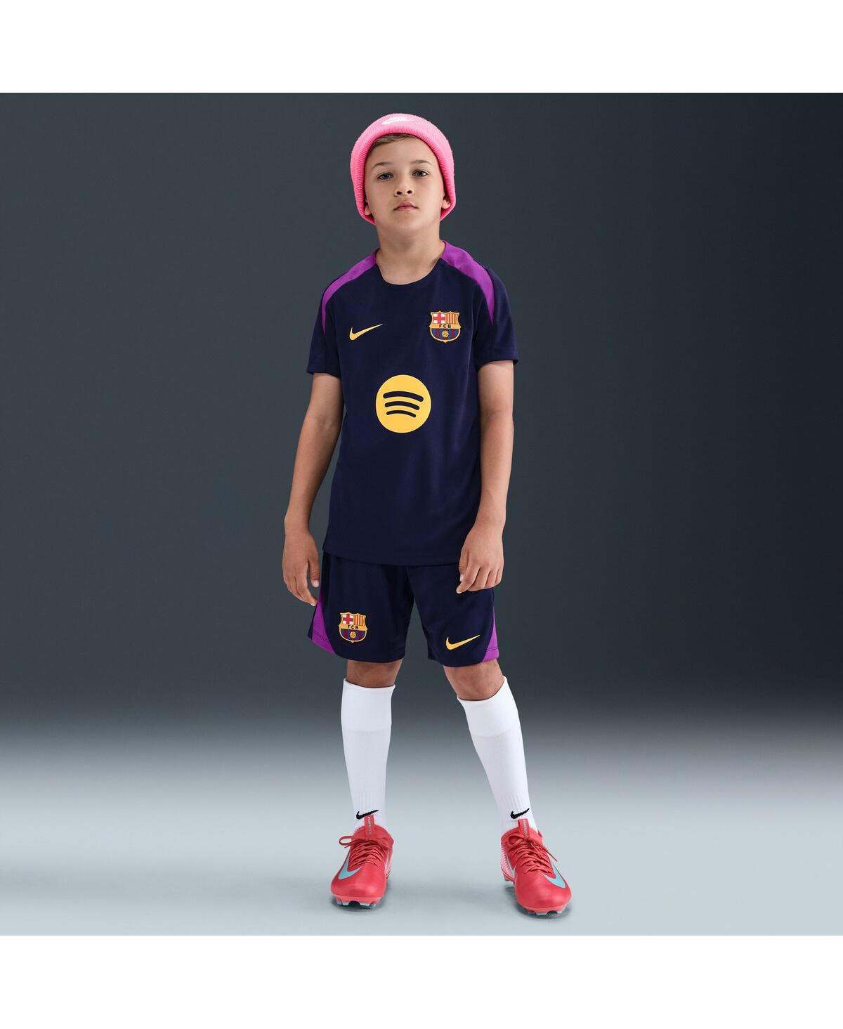 Click here for Nike Big Boys and Girls Navy Barcelona 2025/26 Str... prices