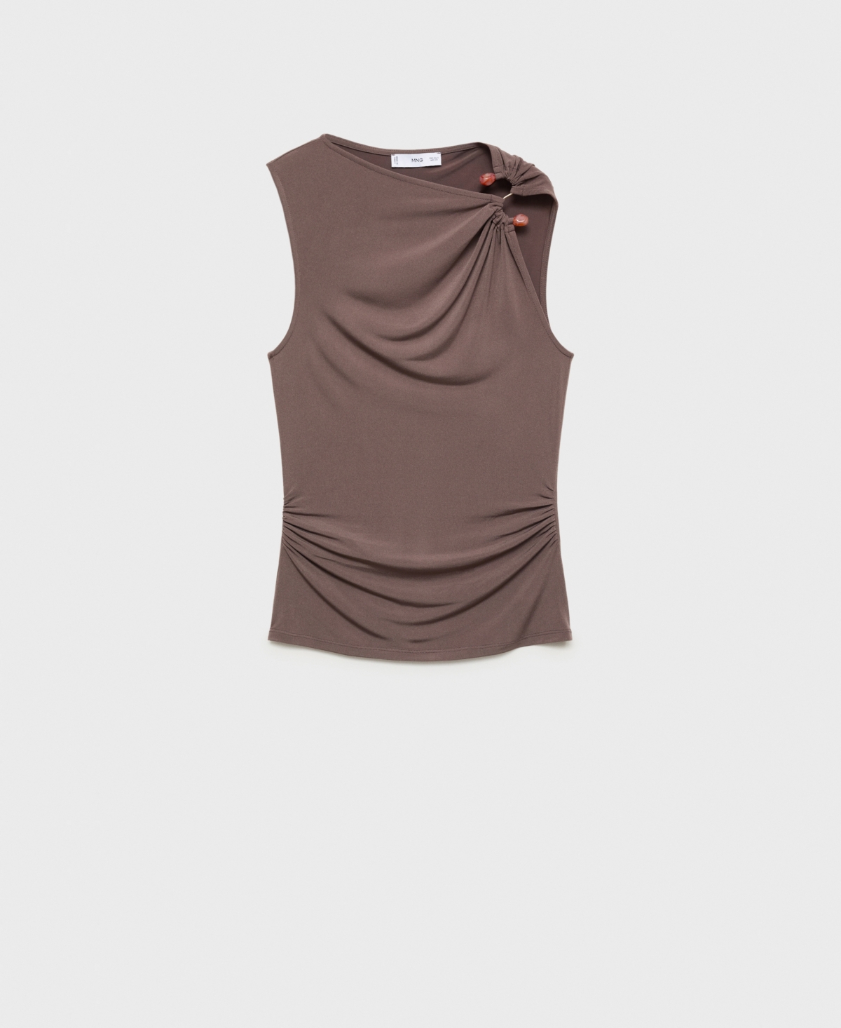 Click here for Mango Womens Jewel Detail Ruched Top - Light  Past... prices