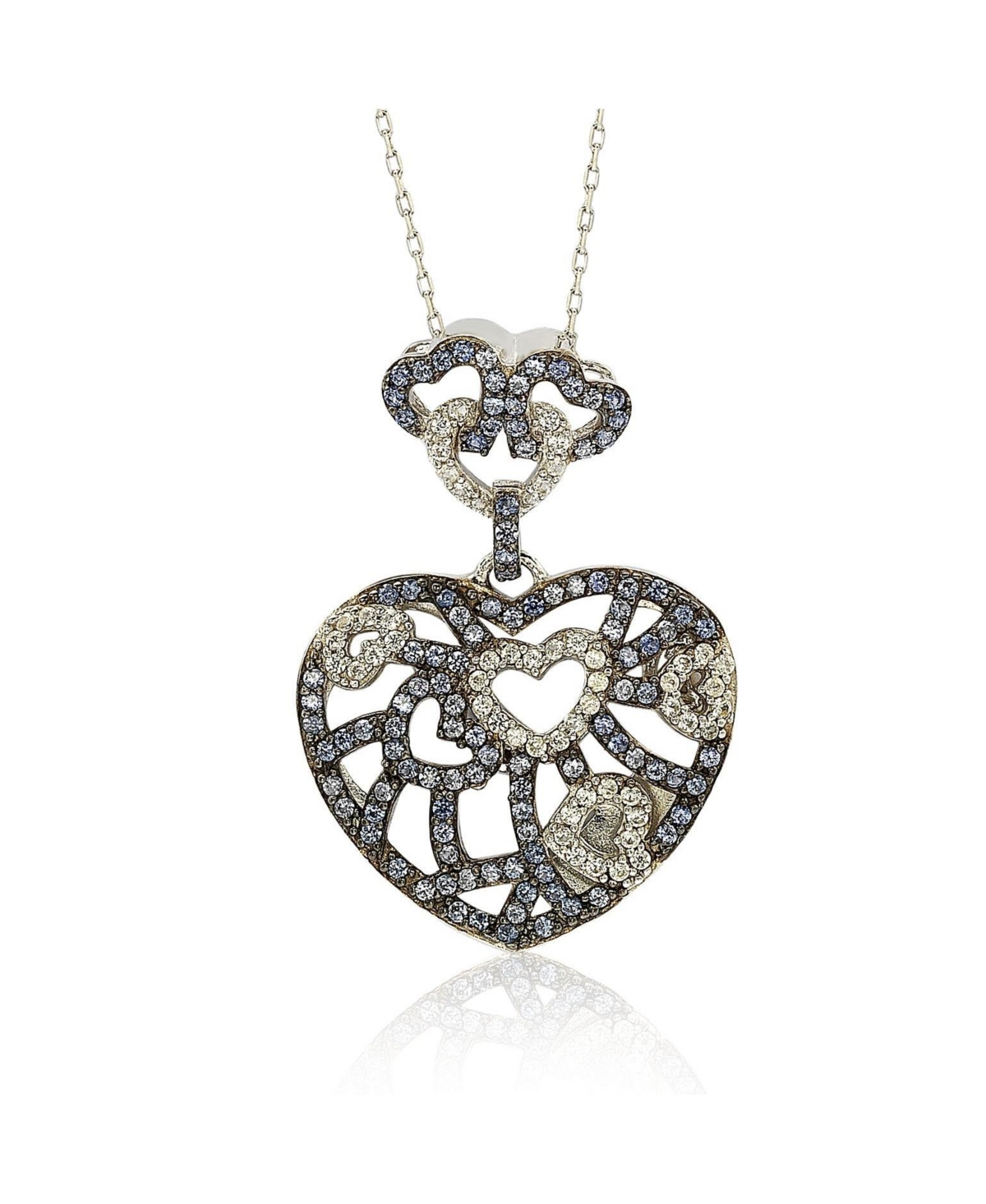 Click here for Suzy Levian Sterling Silver Sapphire & Created Whi... prices