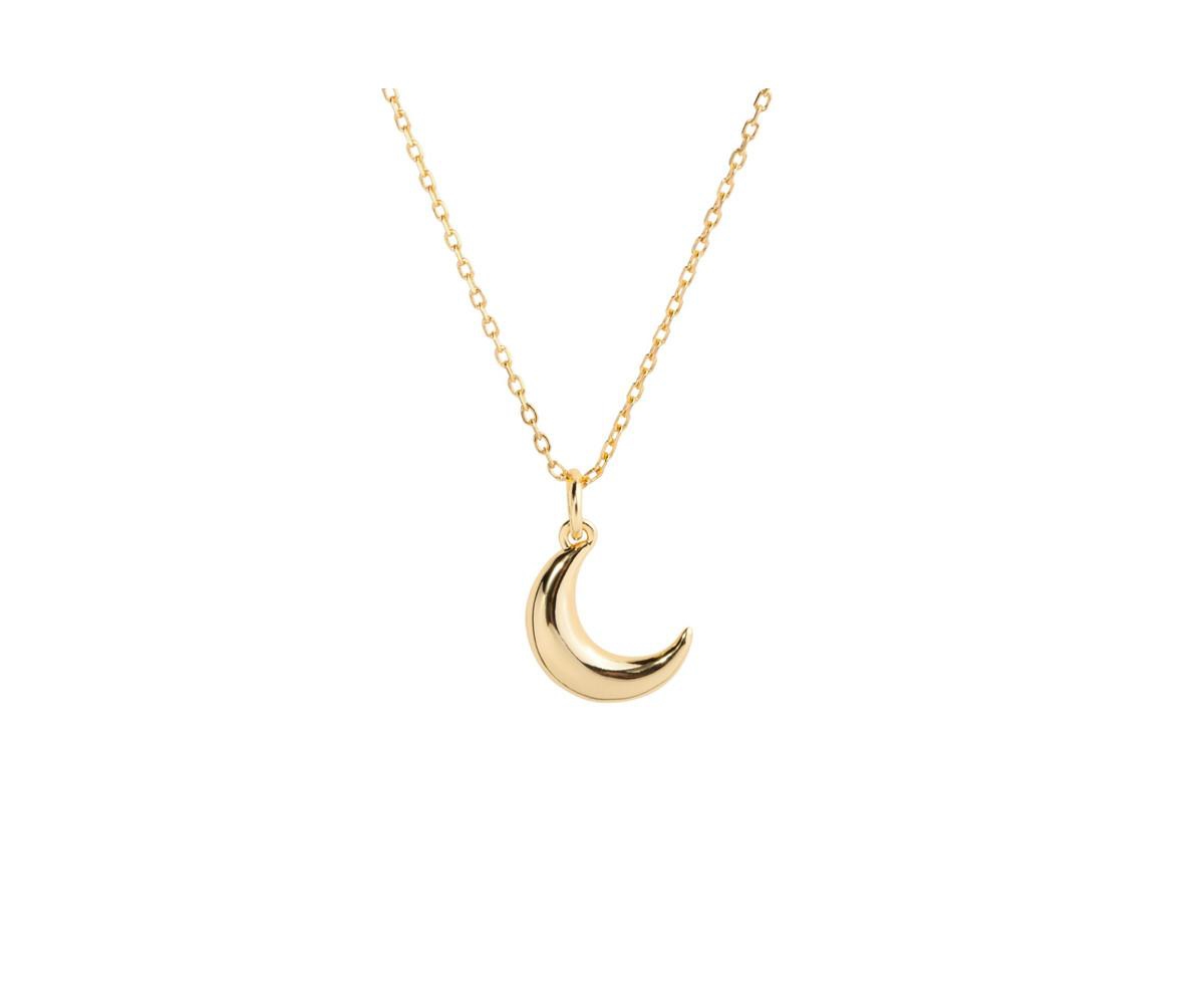 Click here for Little Sky Stone 14K Gold Plated Crescent Moon Cha... prices