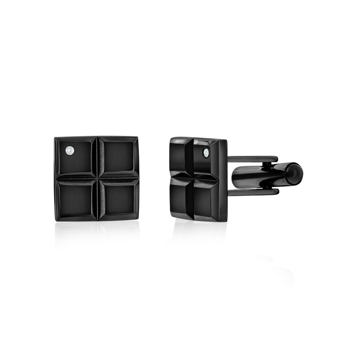Click here for Metallo Stainless Steel  Square Single Cz Cuff Lin... prices