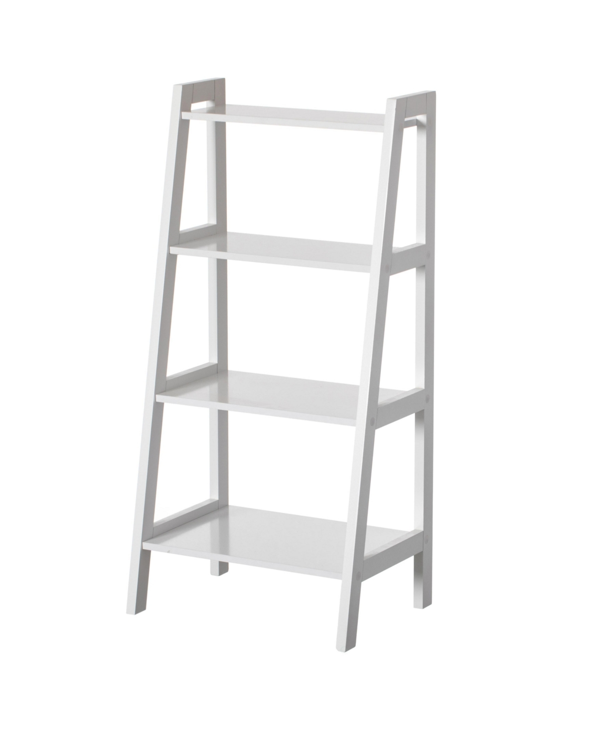 Click here for Basicwise Decorative White Wooden Modern 4-Tier La... prices