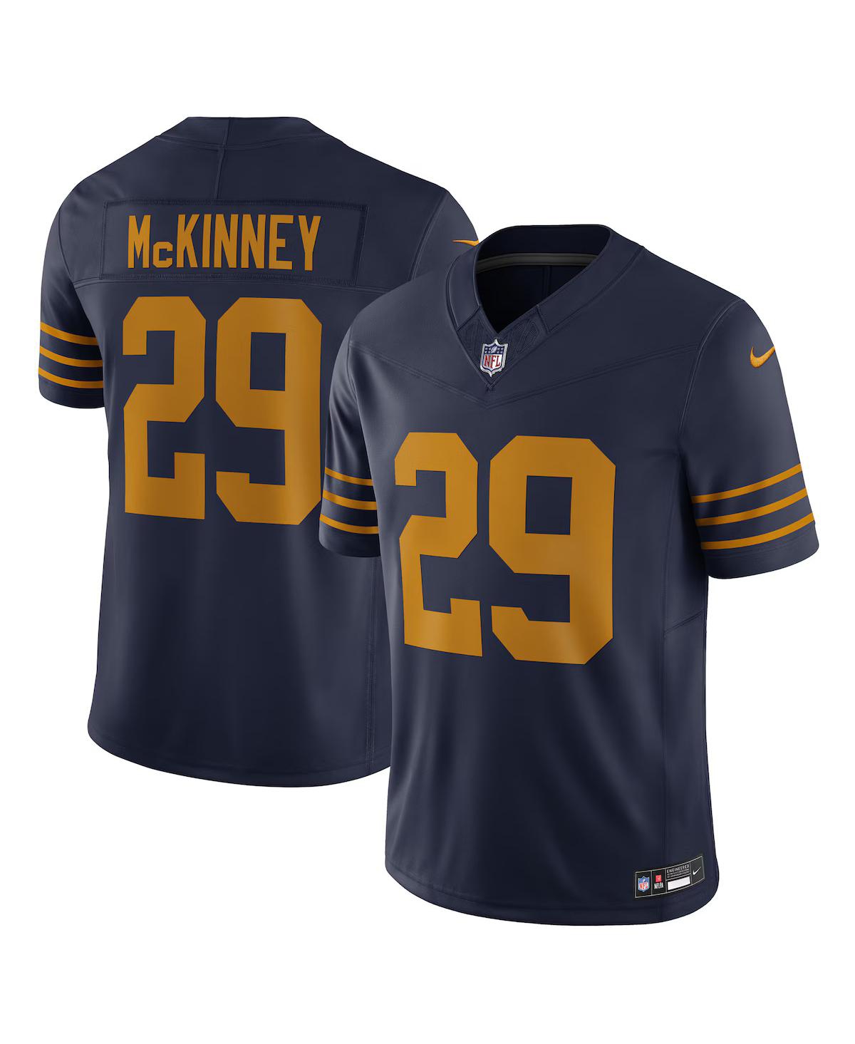 Click here for Nike Mens Xavier McKinney Navy Green Bay Packers T... prices