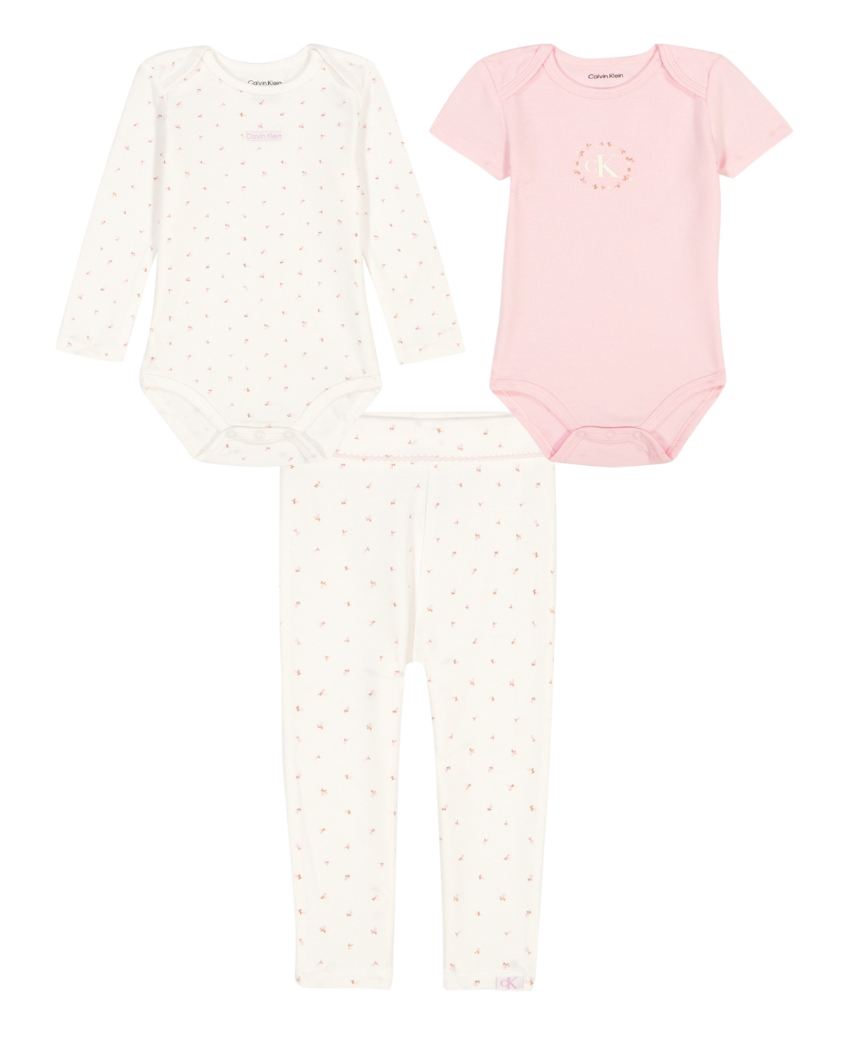 Click here for Calvin Klein Baby Girls 3-Piece Ditsy Floral Bodys... prices