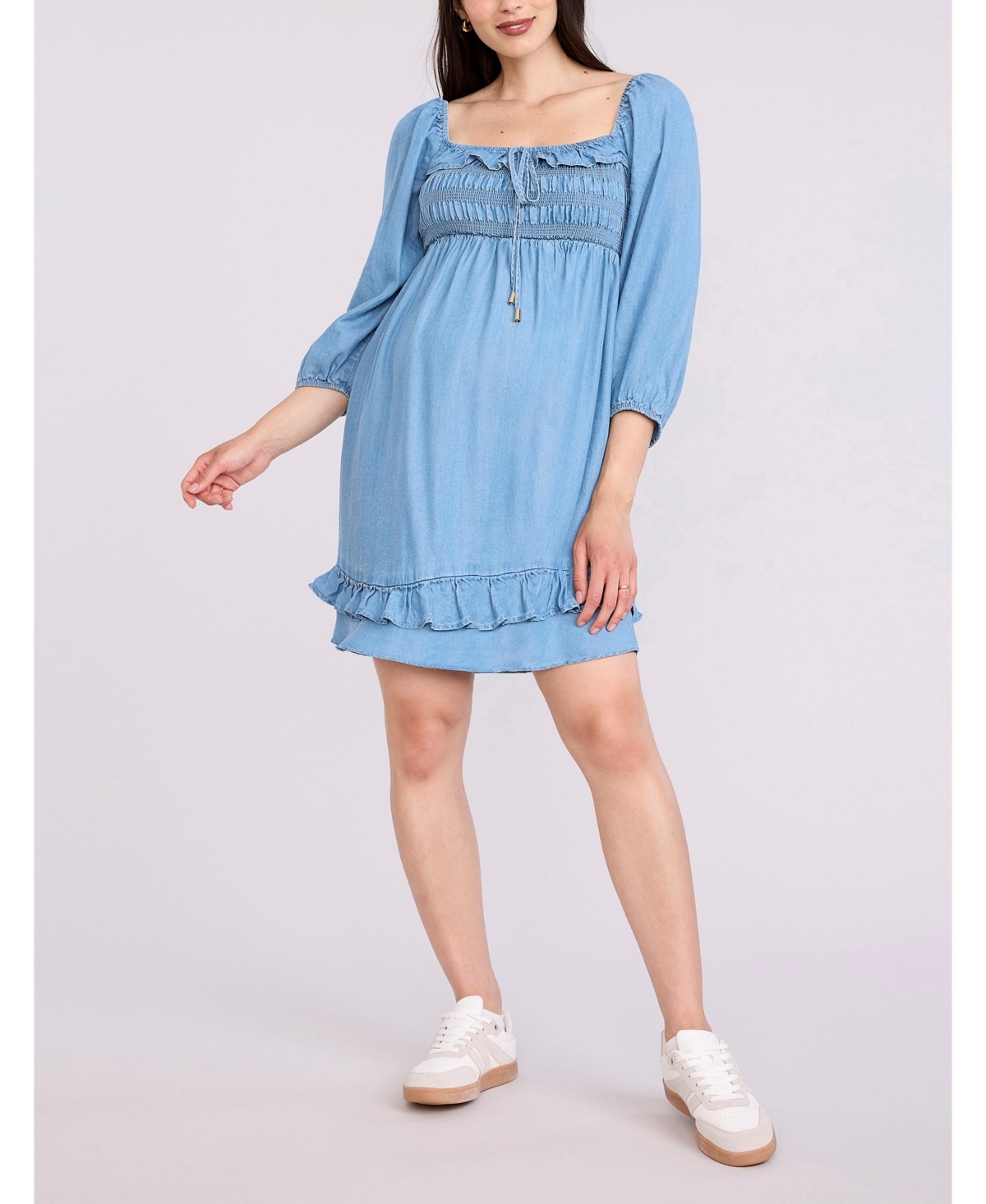 Click here for Motherhood Maternity Womens Smocked Babydoll Long... prices
