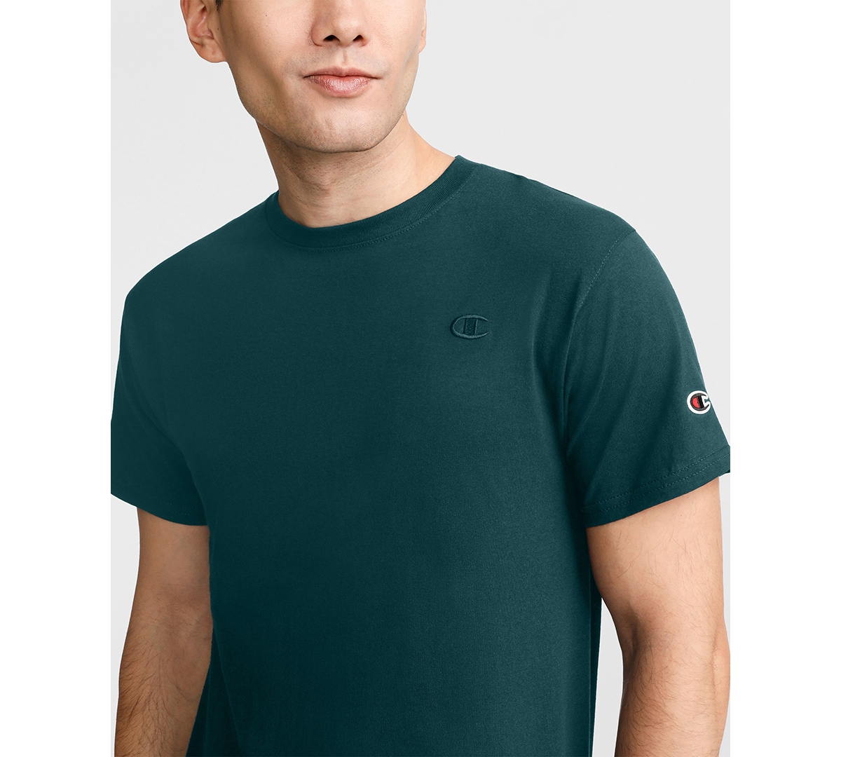 Click here for Champion Mens Cotton Jersey T-Shirt - Emerald Al prices