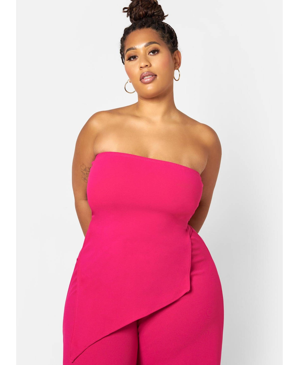 Click here for Rebdolls Womens Assymetrical Scuba Top - Pink prices