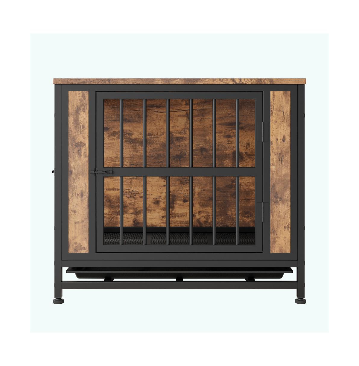 Click here for Aostirmotor 27.48 Rustic Brown Wooden Dog Crate Ta... prices