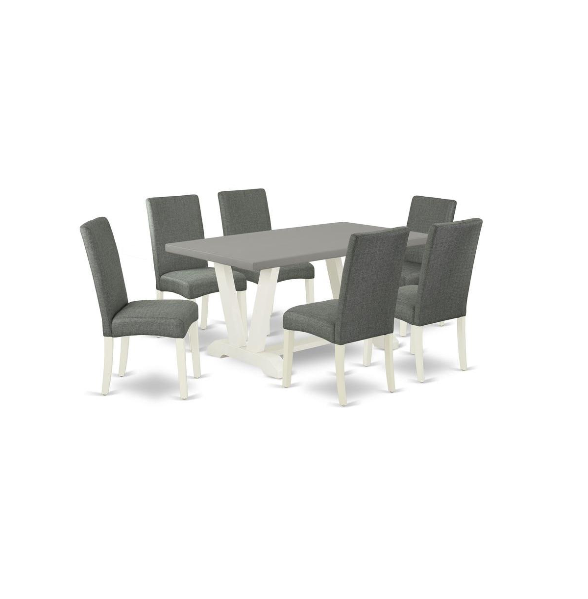 Click here for East West Furniture 7-Pc Dining Room Table Set - 6... prices