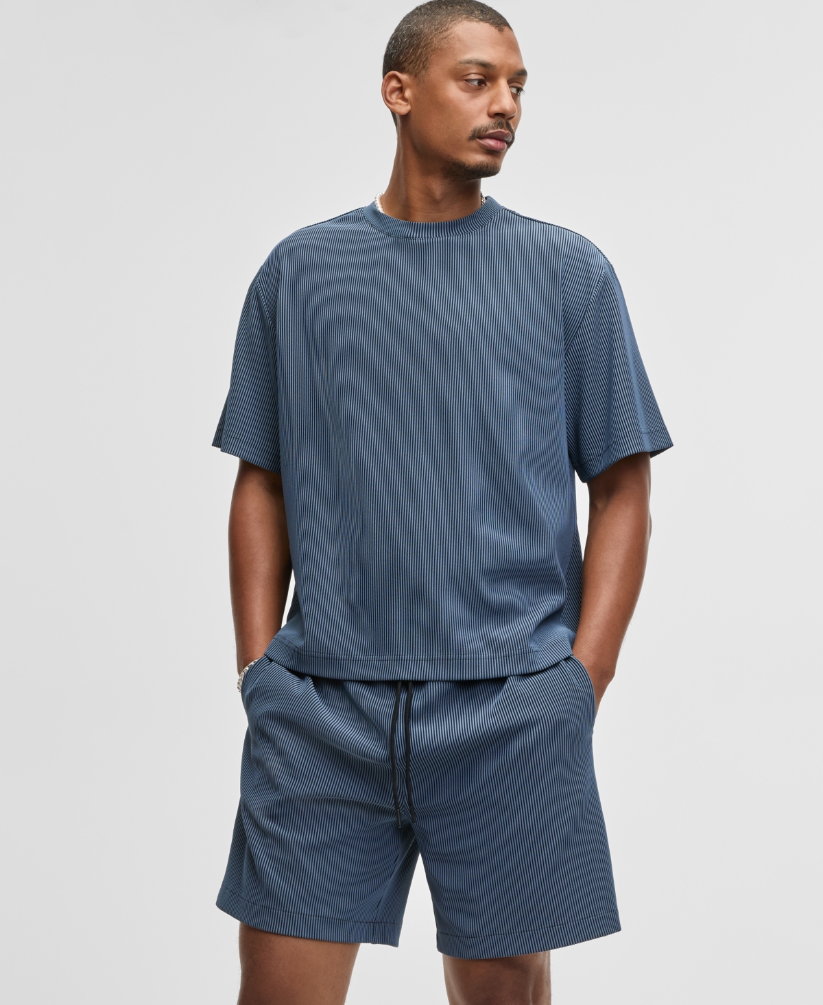 Click here for Mode of One Mens Textured Knit Short-Sleeve T-Shir... prices