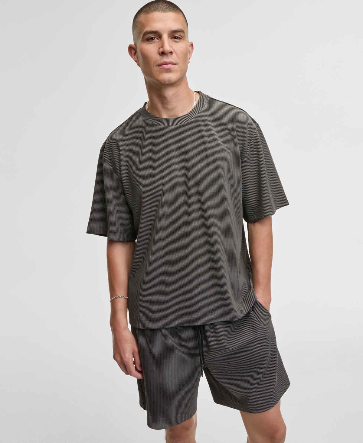 Click here for Mode of One Mens Textured Knit Short-Sleeve T-Shir... prices