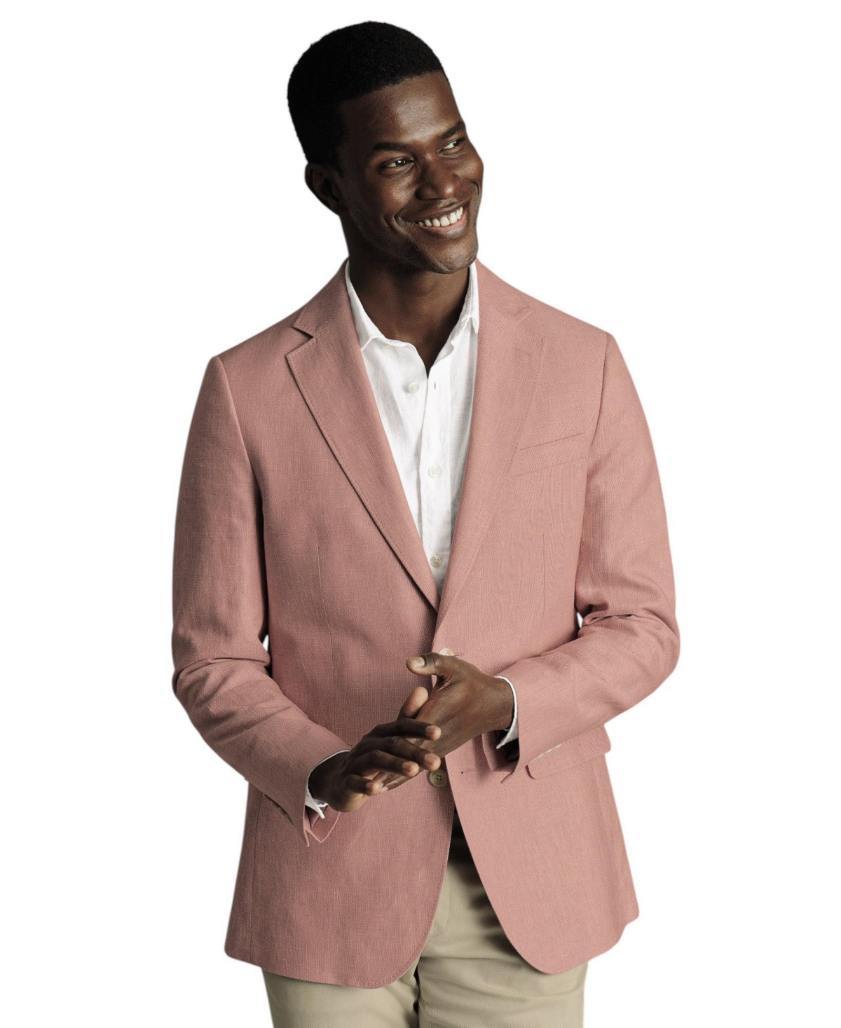 Click here for Charles Tyrwhitt Mens Linen Cotton Jacket - Coral... prices