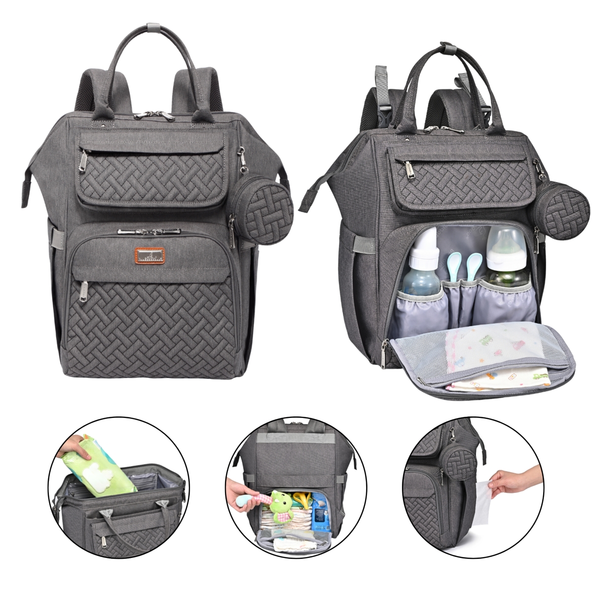 Click here for BabbleRoo Kids Diaper Bag Backpack Ultimate Bag Ve... prices