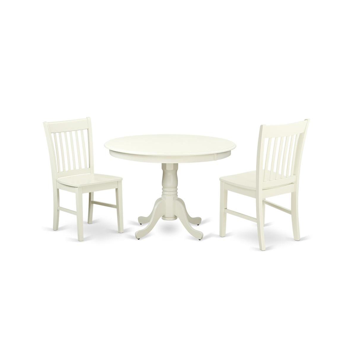 Click here for East West Furniture Dining Room Set Linen White -... prices