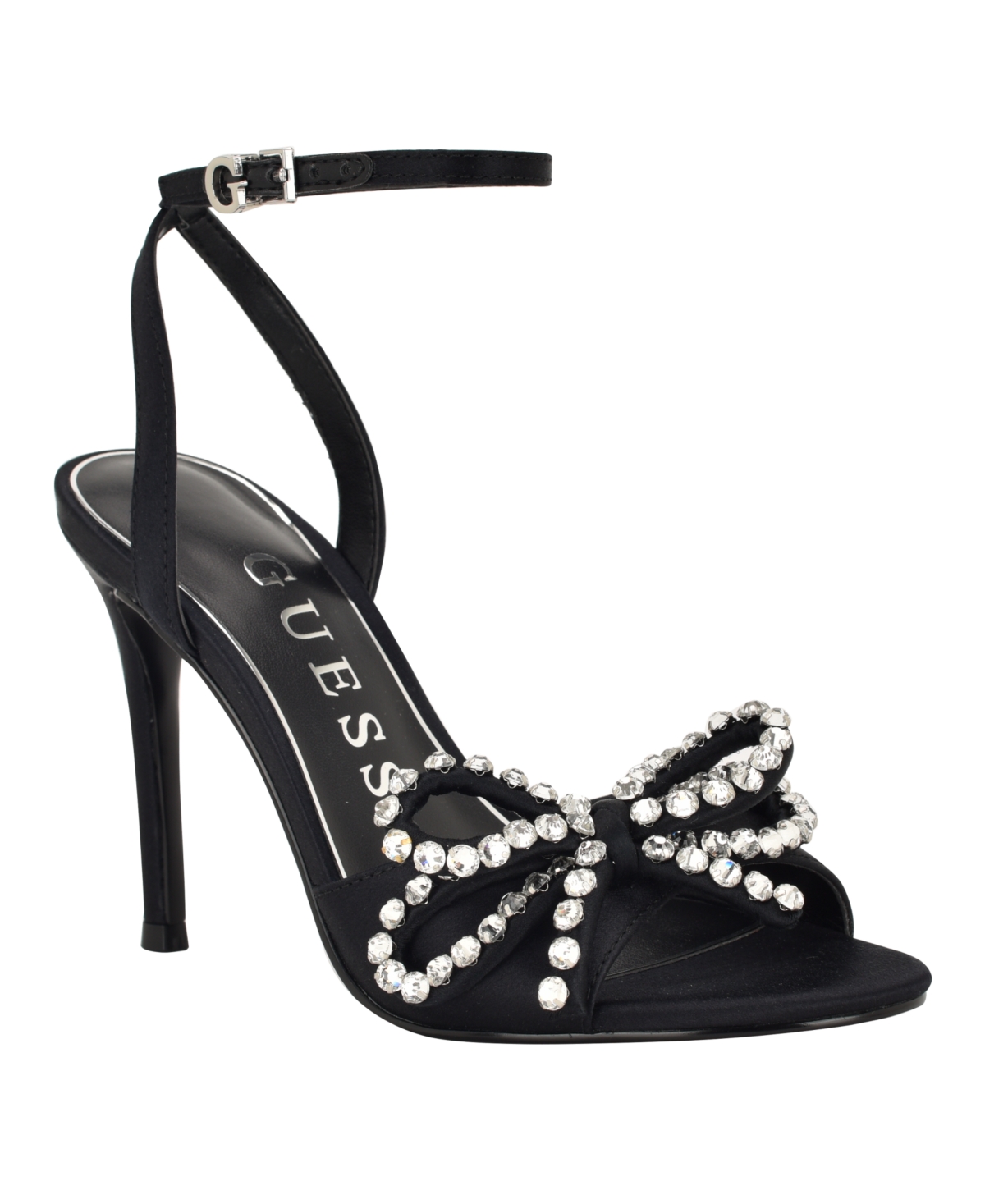 Click here for Guess Womens Charmin Rhinestone Bow Ankle Strap Dr... prices